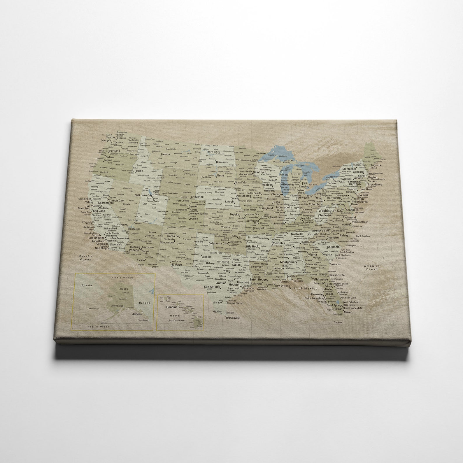 Antique United States Push Pin Map Vintage USA Map Beige - Etsy