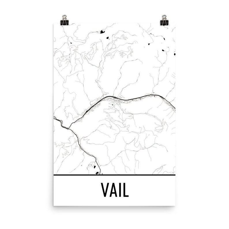 Vail Map Vail Art Vail Print Vail Colorado Poster Vail - Etsy