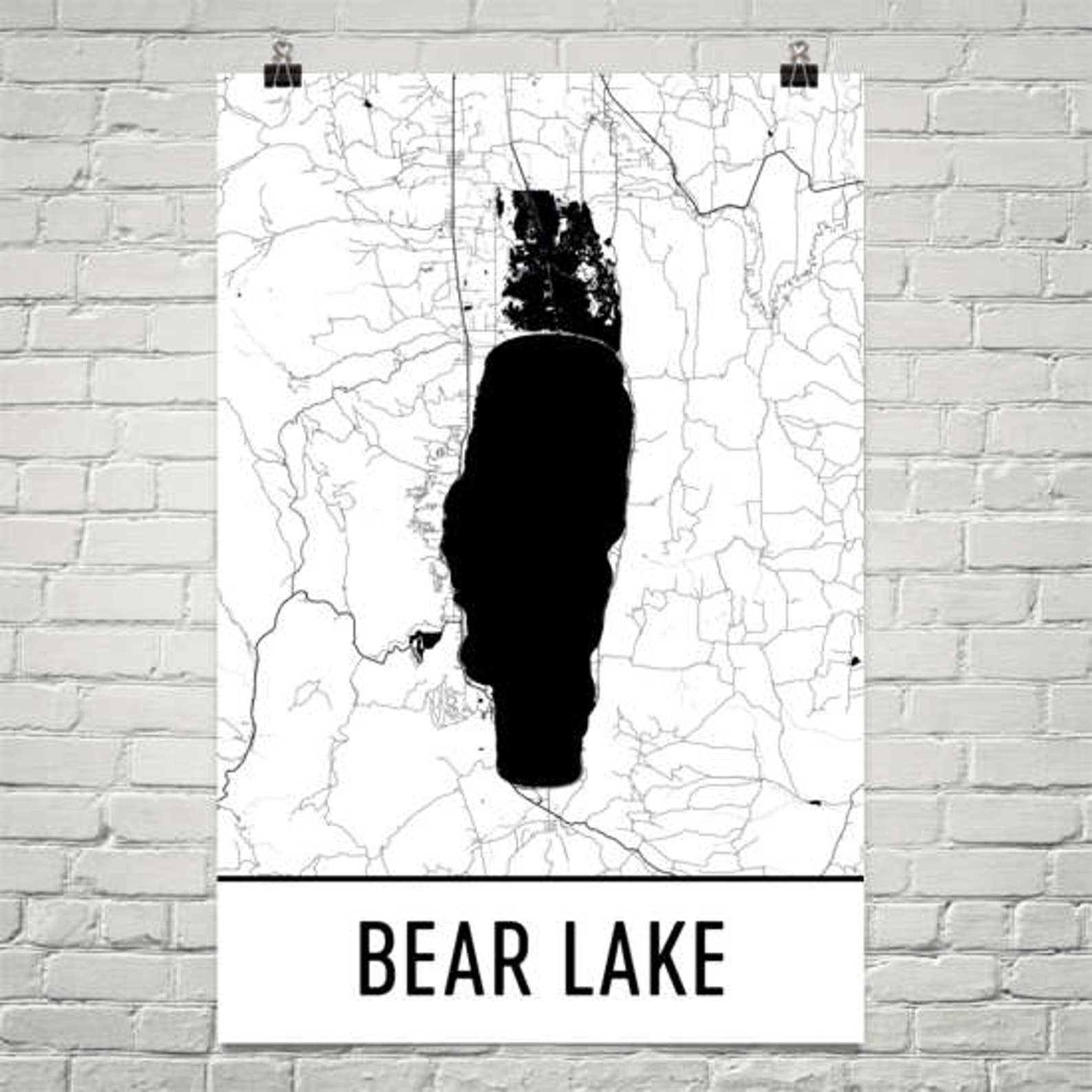 Bear Lake Idaho Bear Lake Utah Bear Lake Map Utah Lakes - Etsy