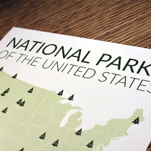 National Park Map, National Park Poster, National Park Sign, United ...
