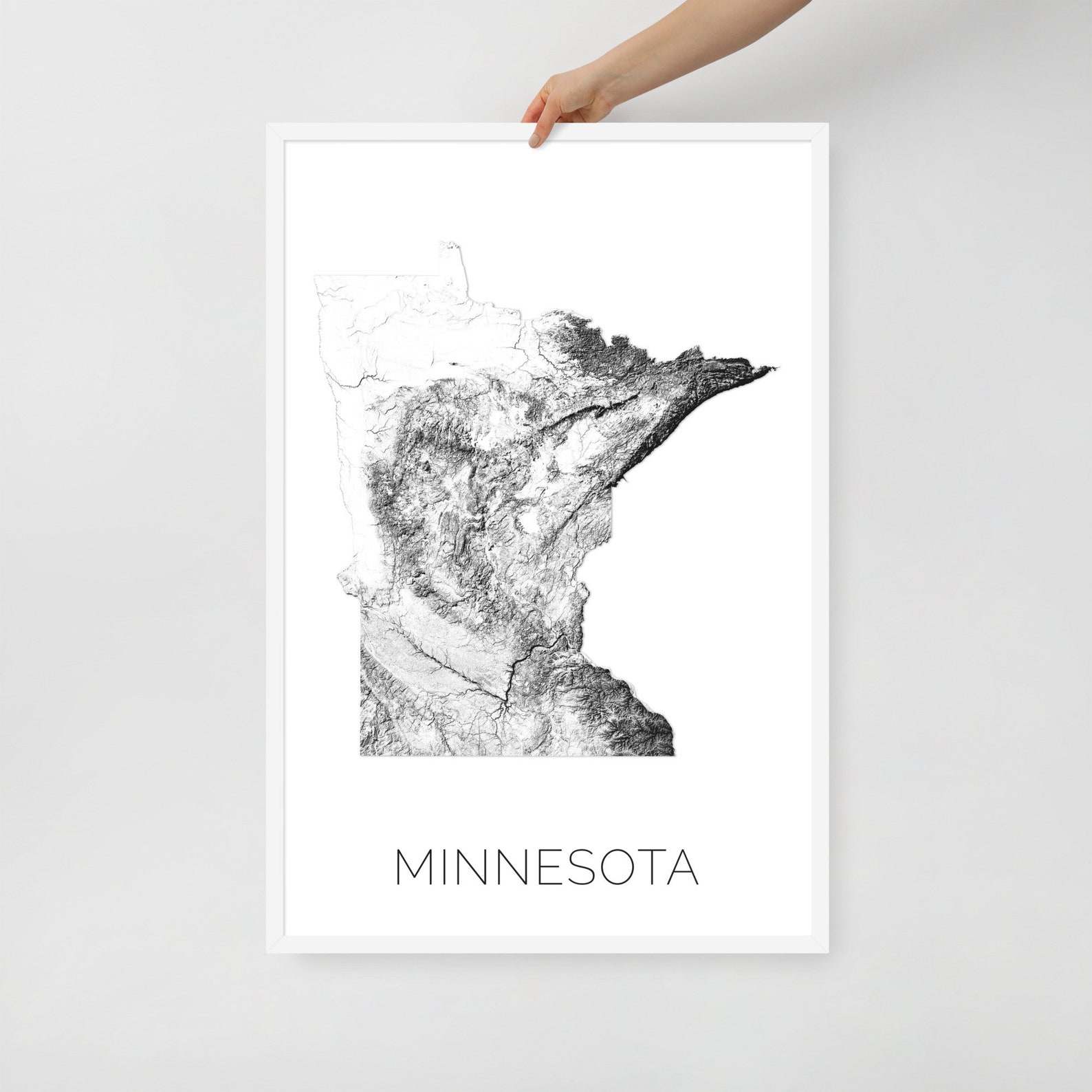Minnesota Topographic Map Map of Minnesota MN Map Minnesota - Etsy