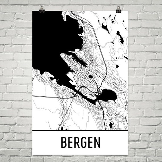 Kaart Van Allegheny Bergen Bergen Stadskaart Plattegrond Poster