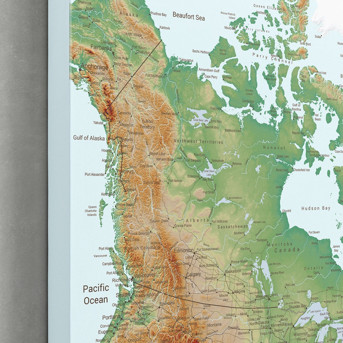 Canada Map With Pins Push Pin Travel Map for Canada Map of | Etsy