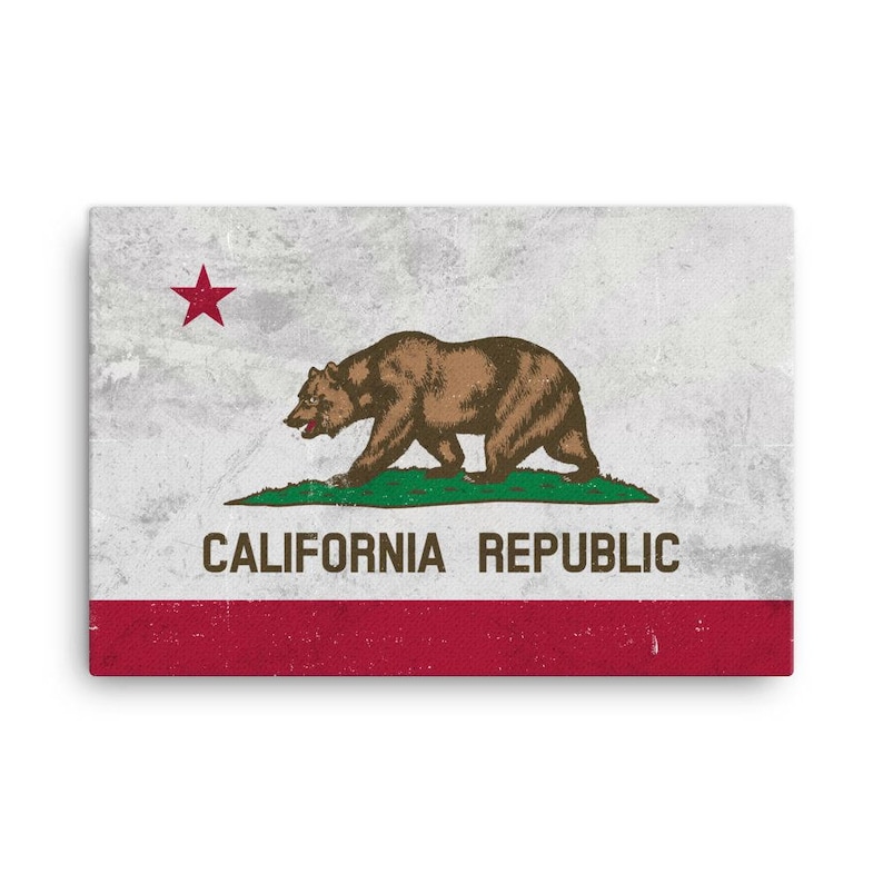California Flag California Flag Art California State | Etsy