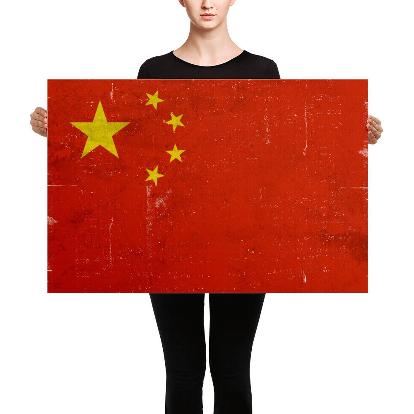 China Flag Canvas Print: Chinese Pride Wall Art - Etsy