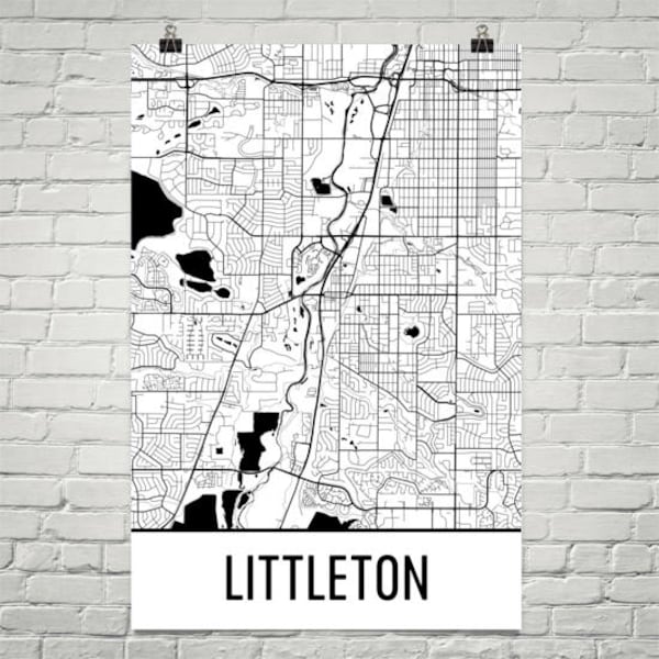 Map of Littleton Colorado - Etsy