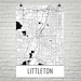 Littleton CO Map, Littleton Art, Littleton Print, Littleton Colorado ...