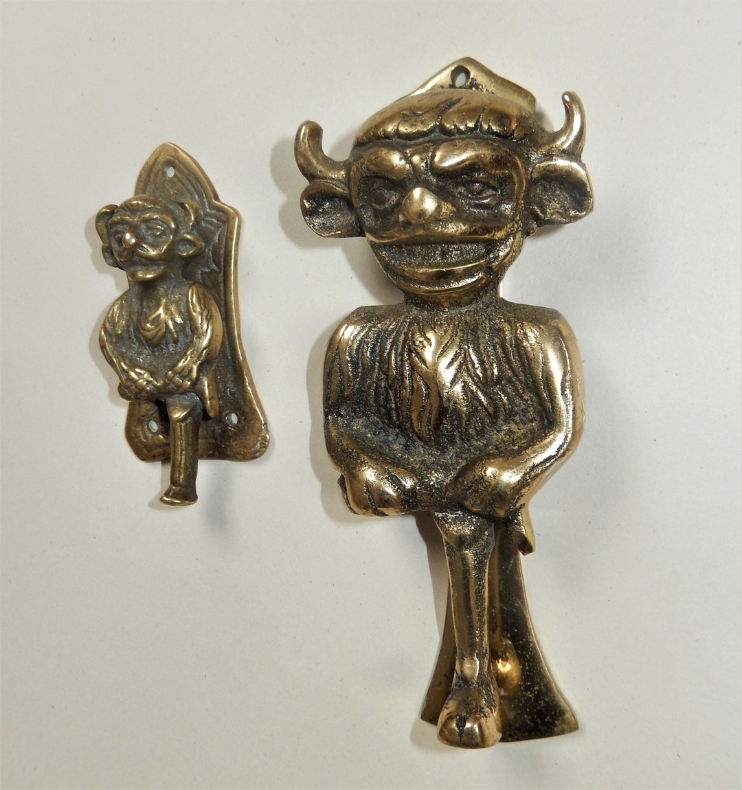 Rare Size Lincoln Door Knocker, Masonic Freemason, Gothic, Period Brass ...