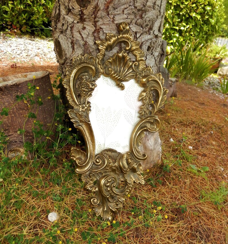 French Brass Rococo Picture Frame: Victorian Ornate Shell Design - Etsy UK