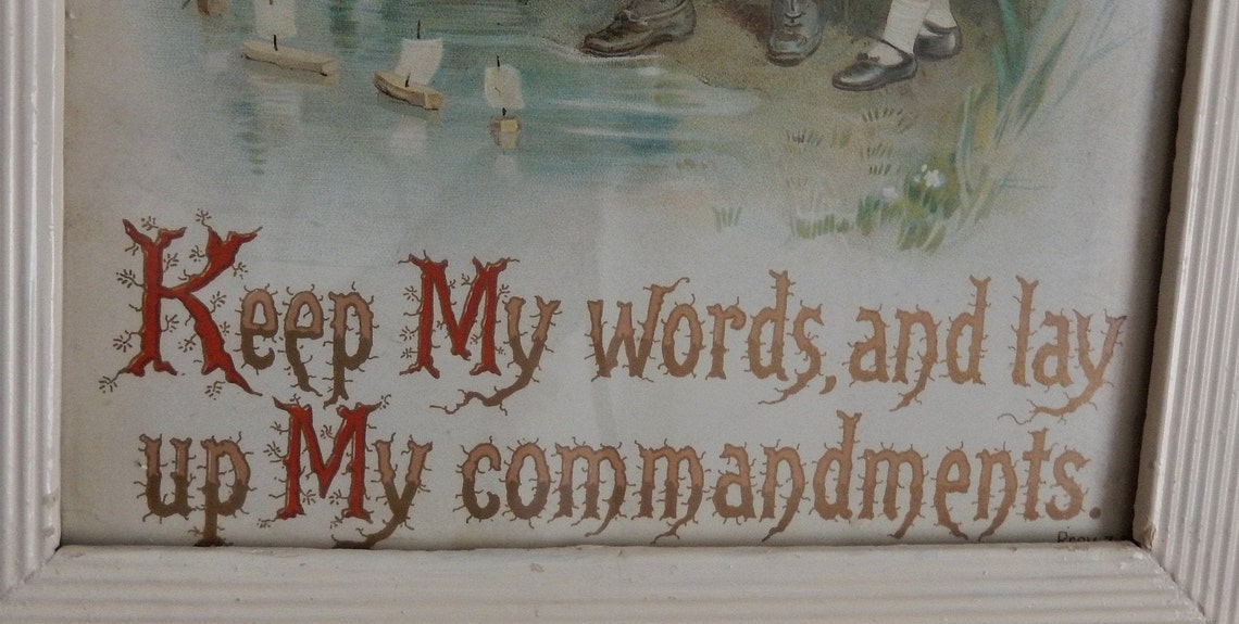 Victorian Motto Biblical Picture Framed Motto Print Church - Etsy UK