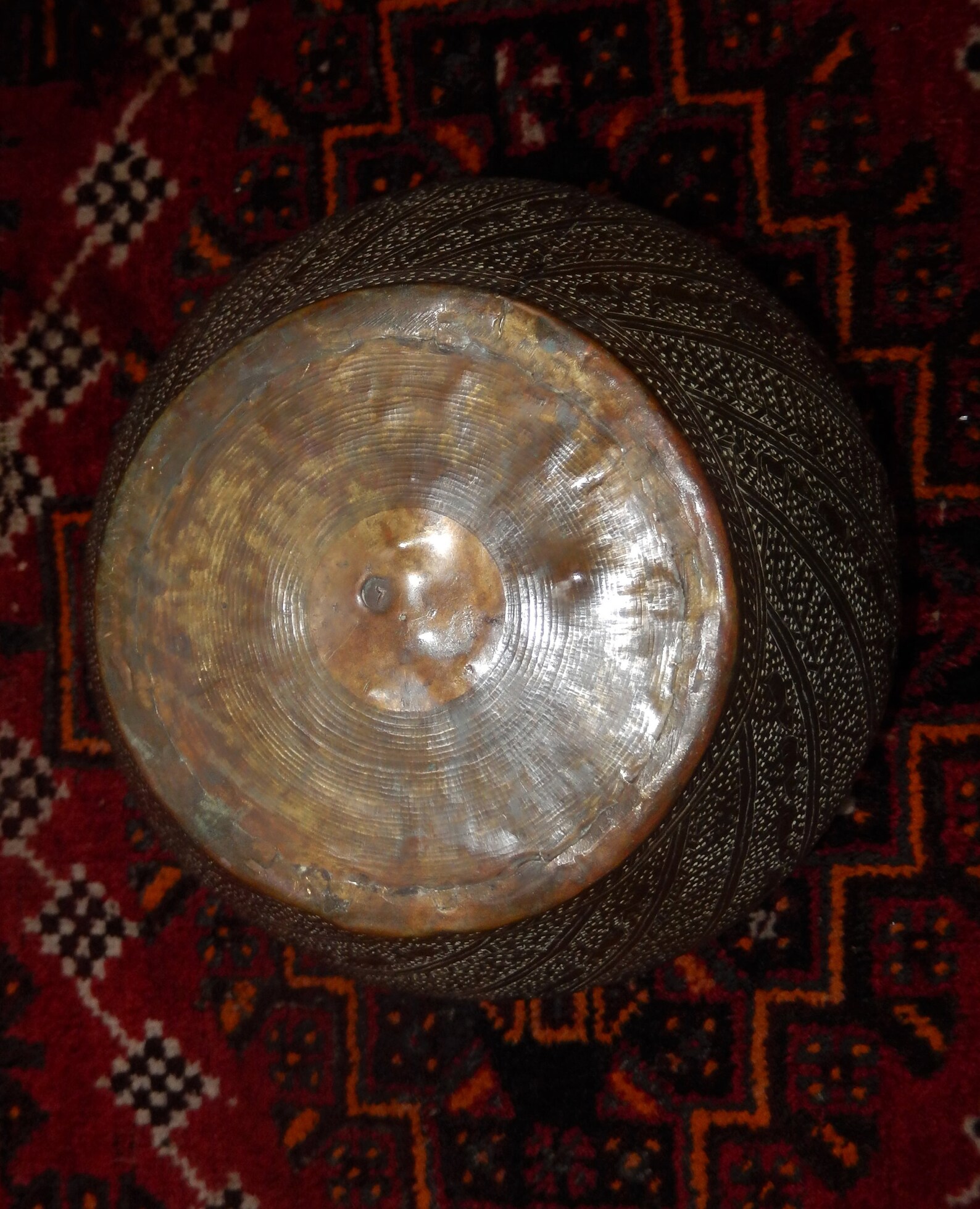 Antique Islamic Pot, Large Jardiniere, Hand Etched Pot, Brass Plant Pot ...