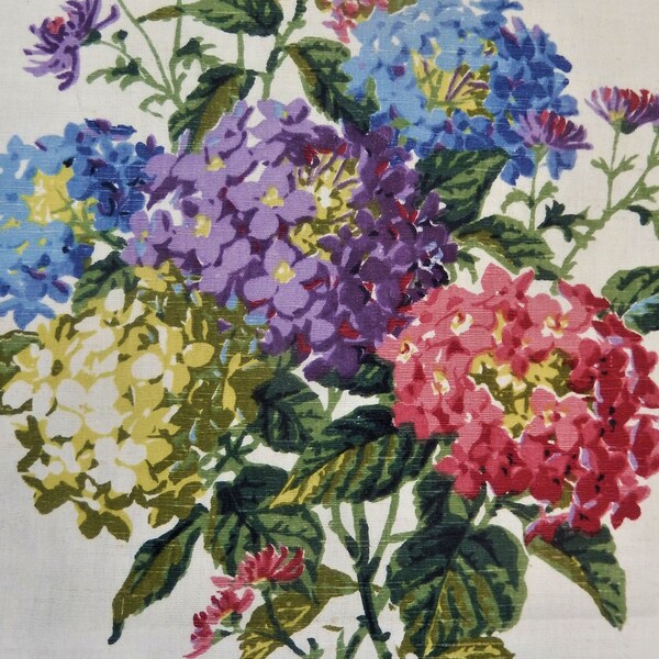 Hydrangea Fabric - Etsy UK