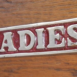 Ladies Loo Sign, Vintage Brass Ladies Sign, Brass Door Toilet Sign ...