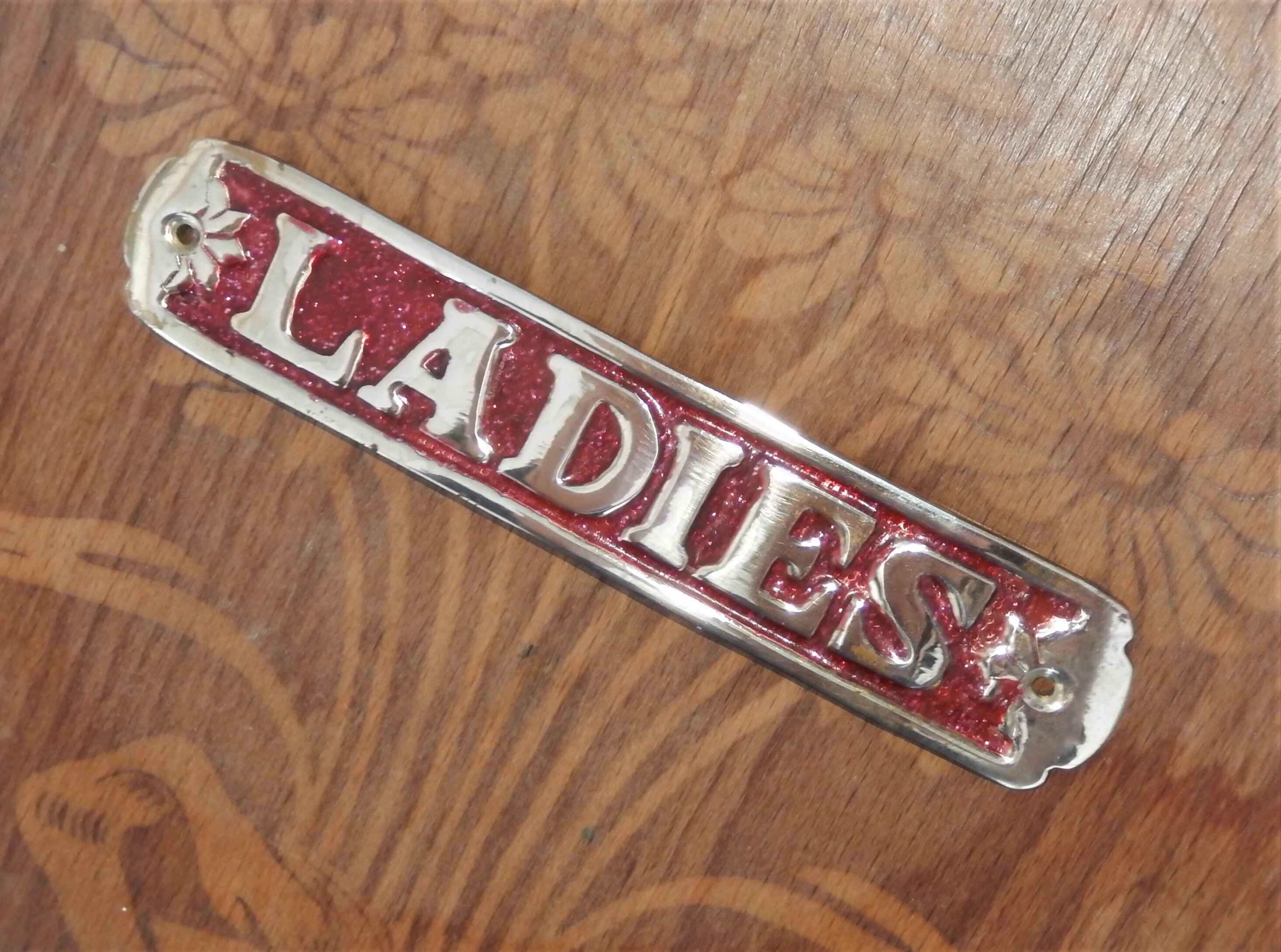 Ladies Loo Sign Vintage Brass Ladies Sign Brass Door Toilet - Etsy UK