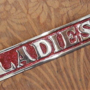 Ladies Loo Sign, Vintage Brass Ladies Sign, Brass Door Toilet Sign ...