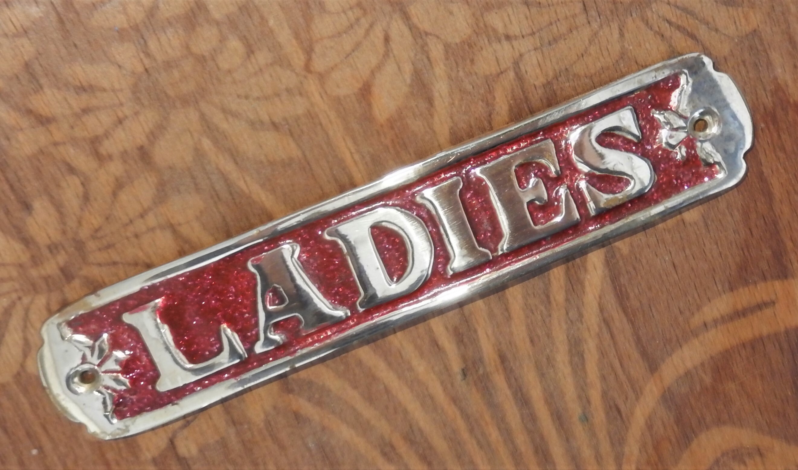 Ladies Loo Sign Vintage Brass Ladies Sign Brass Door Toilet - Etsy UK
