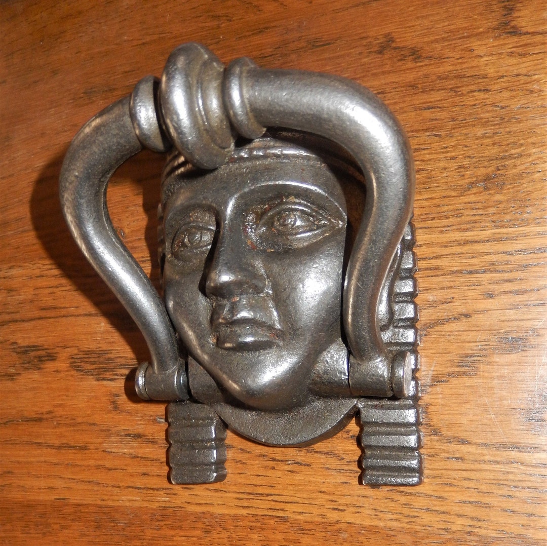 Antique Pharoah Door Knocker, Period Door, Door Hardware, Cast Iron ...