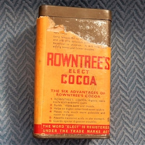 Antique Rowntree's Cocoa Tin Elect Cocoa King George V - Etsy UK
