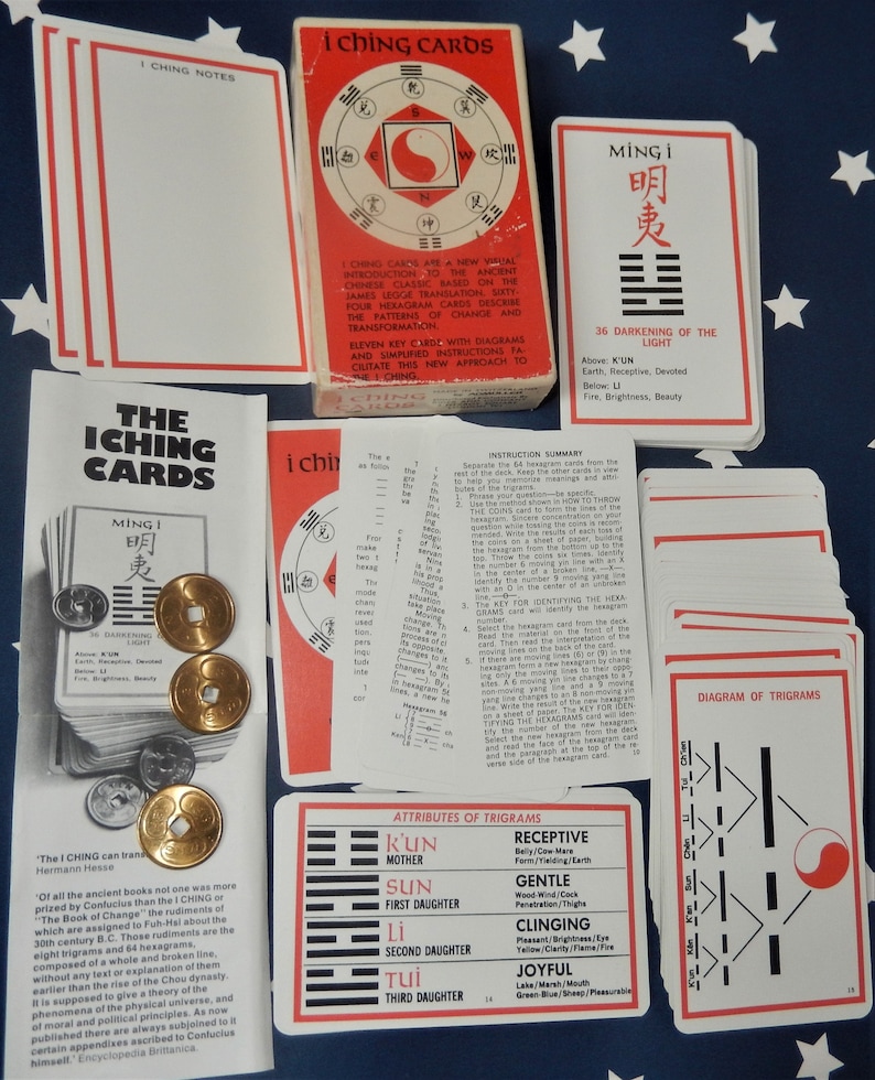Rare I Ching Cards OOP 1971 Vintage Cards Fortune-telling | Etsy UK