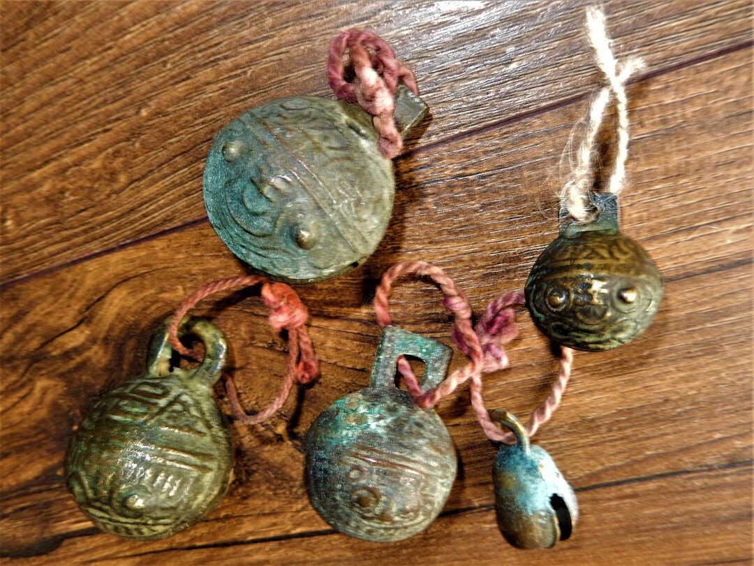 Antique Bronze Tiger Bells: Sharman Protection Pendant, Asian Tibet - Etsy