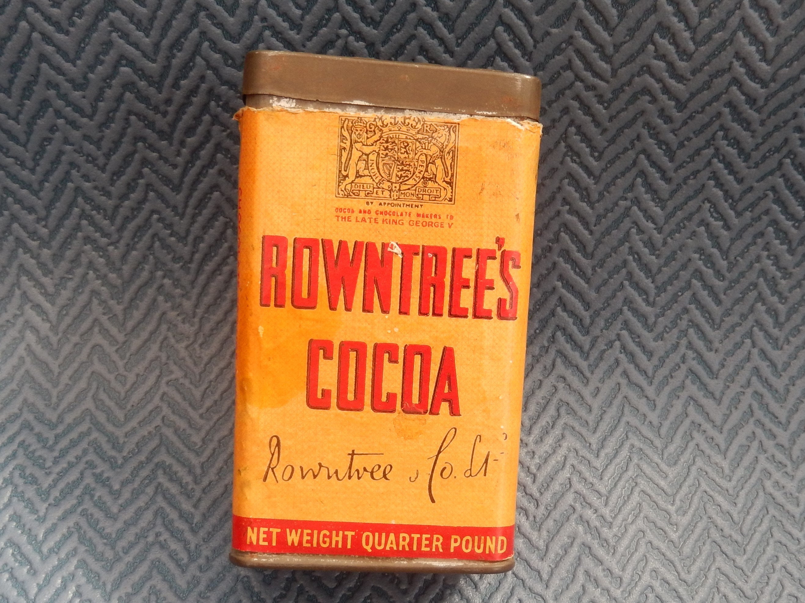 Antique Rowntree's Cocoa Tin Elect Cocoa King George V | Etsy UK