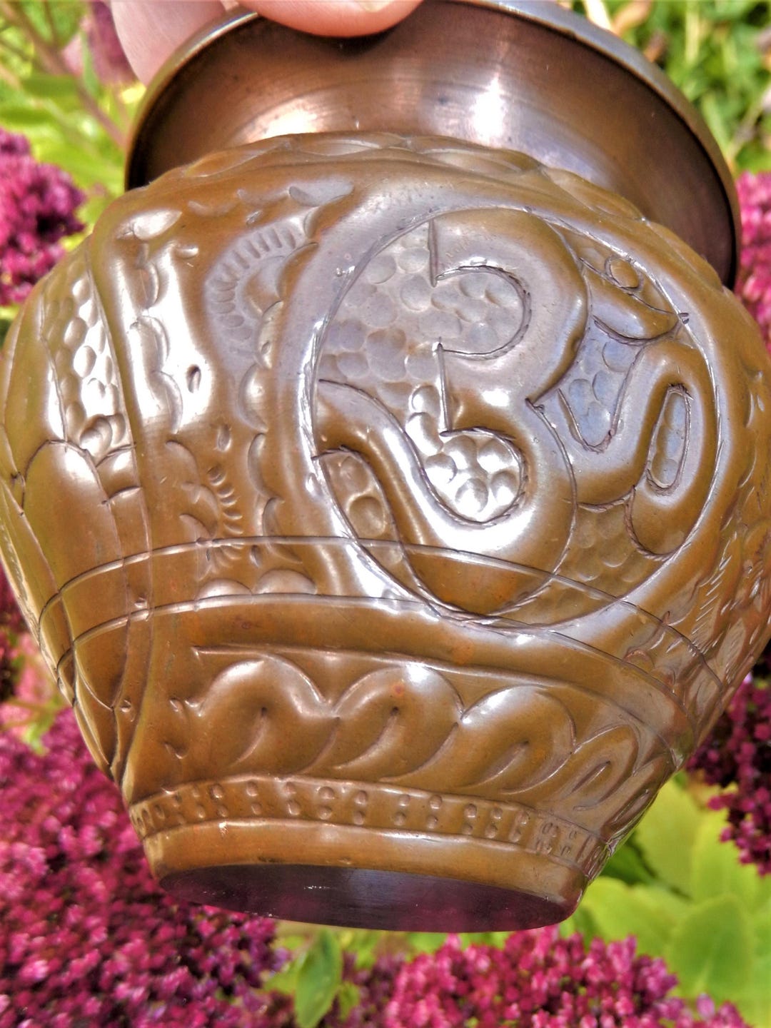 Antique Temple Pot, God Ganesha, Om Aum, Swastika Good Luck Sign, Shiva ...