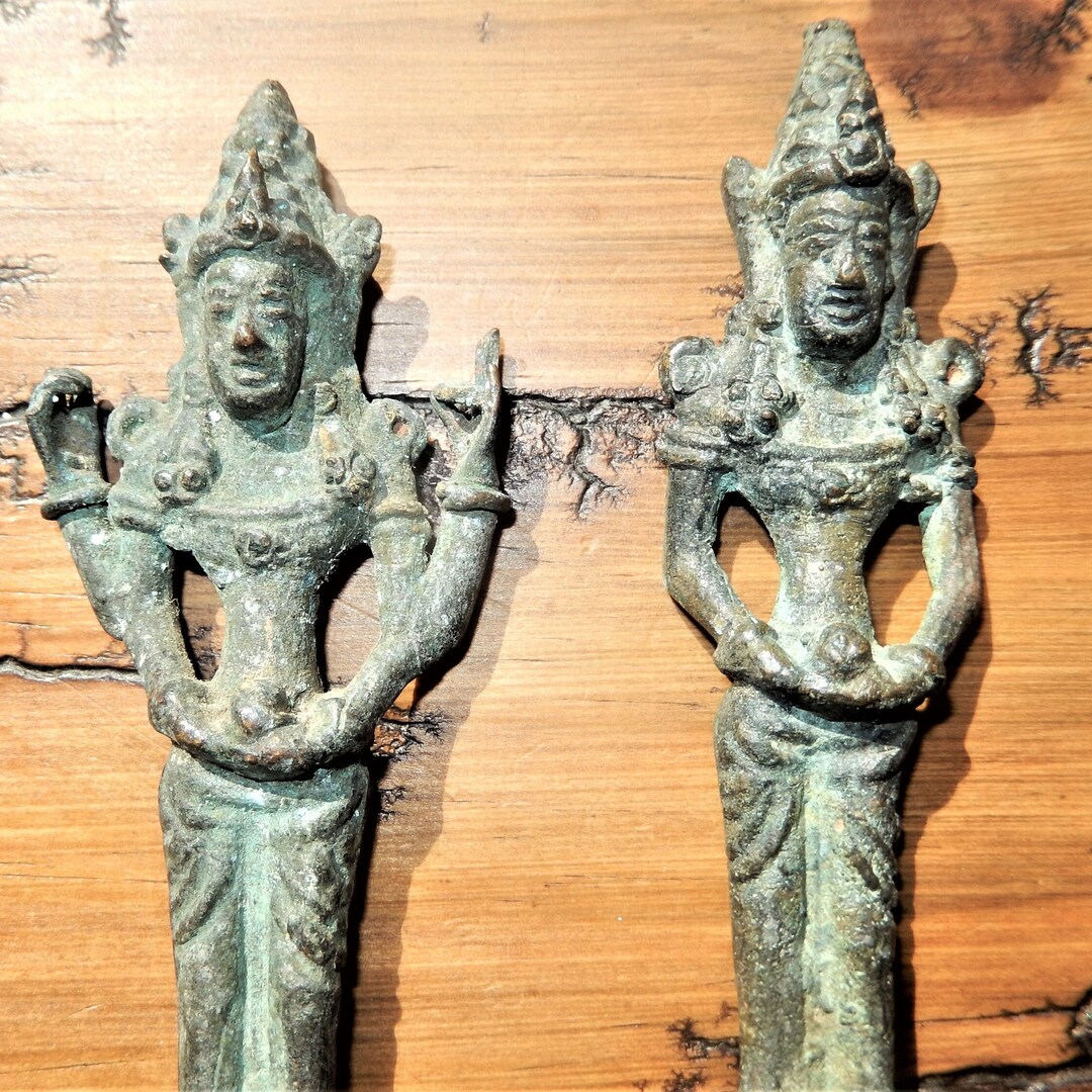 Antique Hand Cast Bronze Shiva Parvati Statues: Hindu Spiritual Gift - Etsy