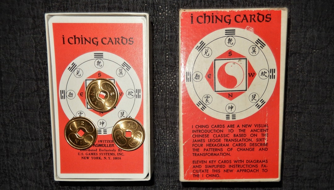Rare I Ching Cards OOP, 1971 Vintage Cards, Fortune-telling Cards, Yin ...