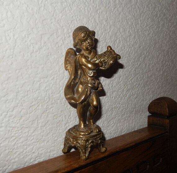 Statues Lot of 3 Heavy Brass Winged Cherubim/Angels Home & Living etna ...