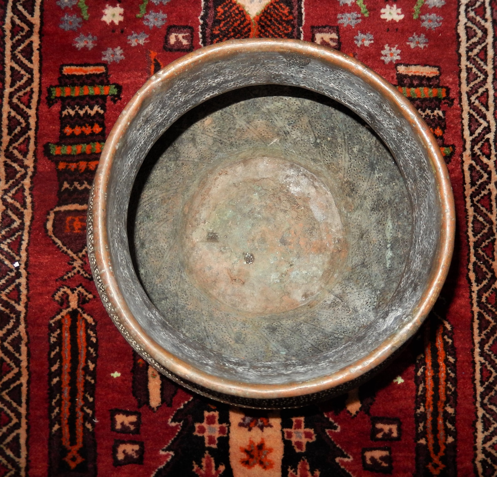 Antique Islamic Pot, Large Jardiniere, Hand Etched Pot, Brass Plant Pot ...