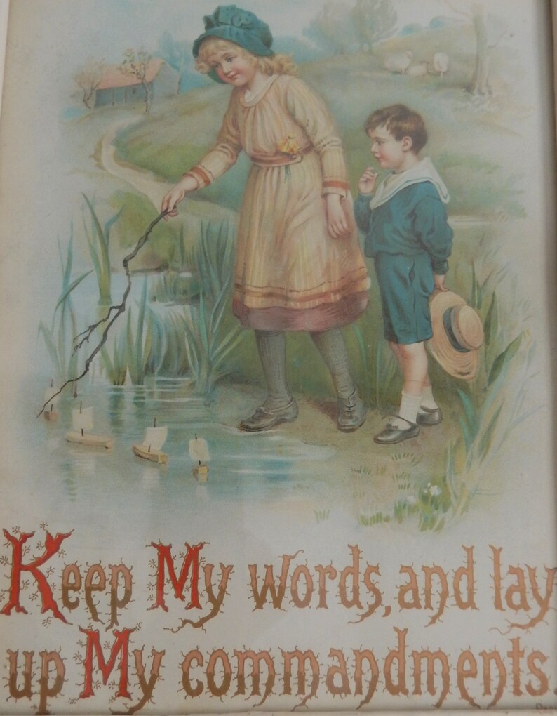 Victorian Motto Biblical Picture Framed Motto Print Church - Etsy UK