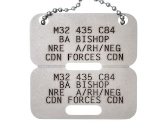 Personalised Black Special Forces US Military Dog Tags. PVD/DLC Hard ...