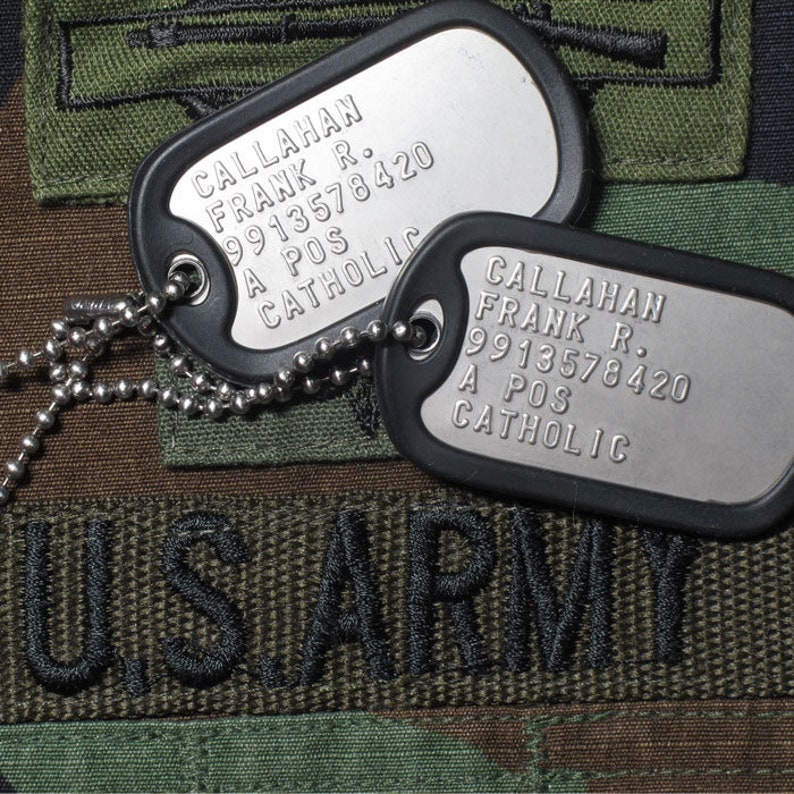USA Military Army Style Dog Tags - Etsy