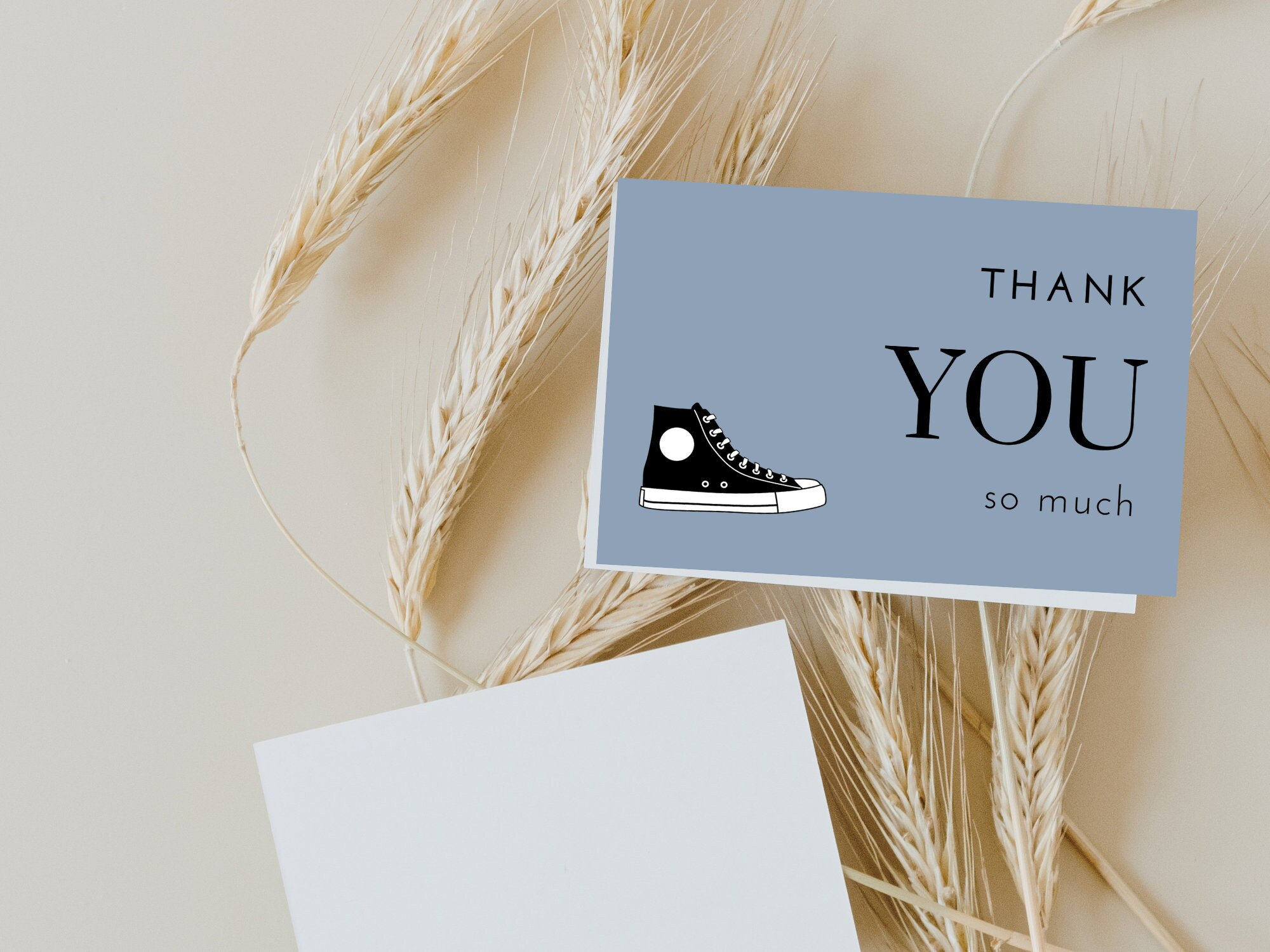 Boys Thank You Card, Blue Thank You Card, Modern Thank You Card, Thank ...