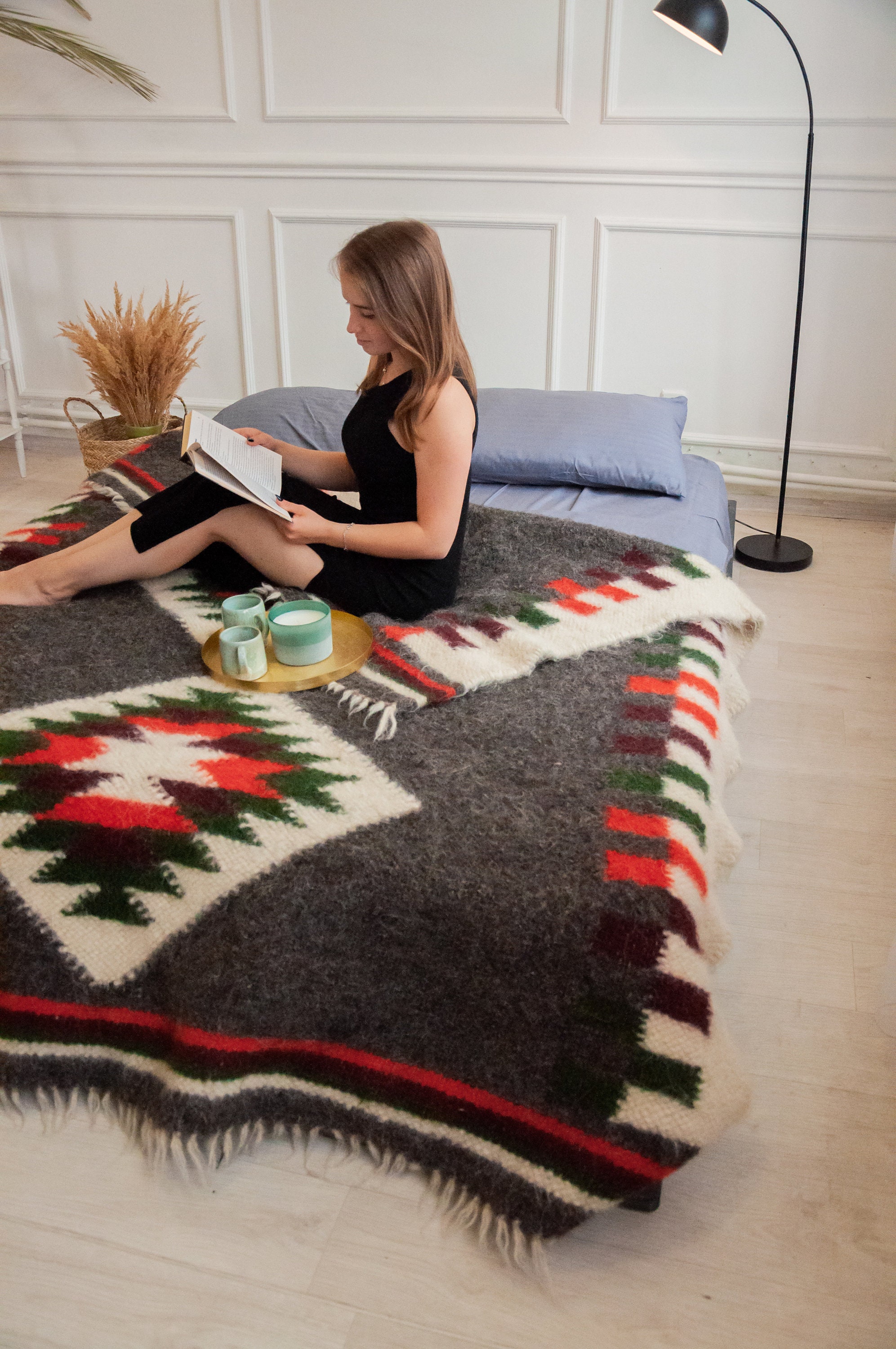 Organic Wool Blanket 100% Sheep Wool. Sofa Cover. All Sizes. - Etsy