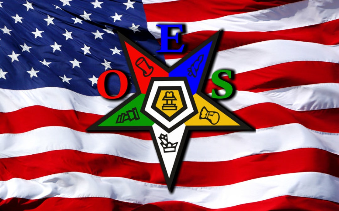 Order of Eastern Star on US Flag - Etsy