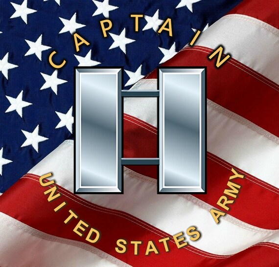 US Army CPT on Flag - Etsy