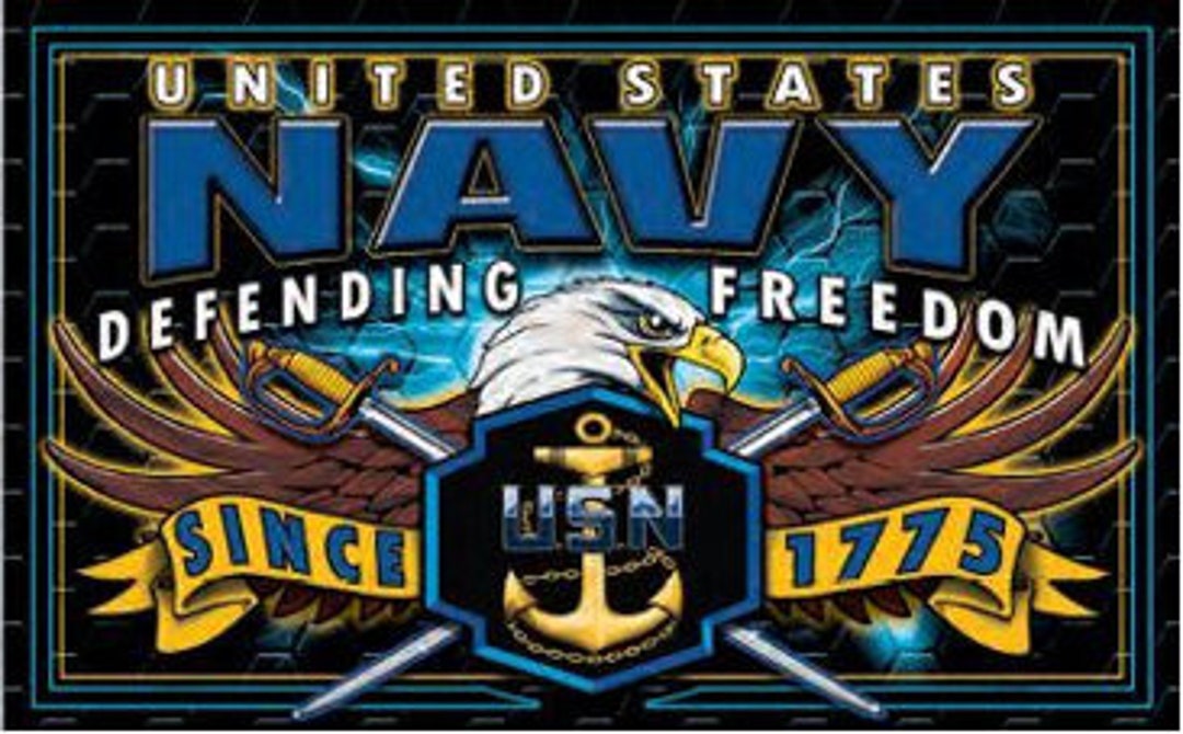 US Navy Black Background Pen Blank - Etsy