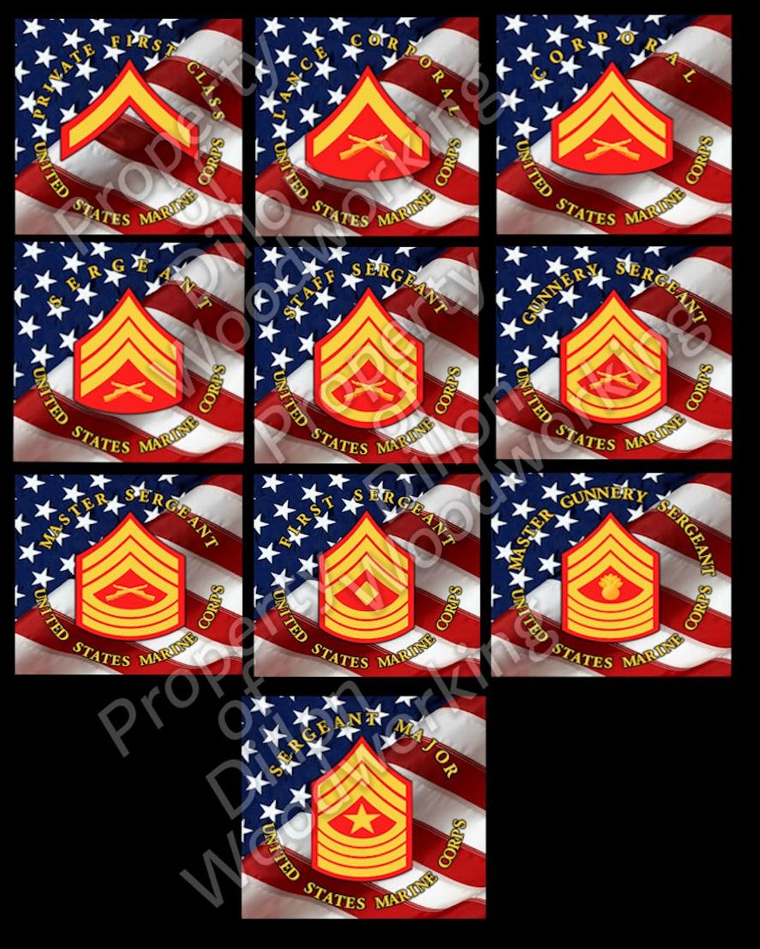 US Marine Enlisted Rank Pen Blanks - Etsy