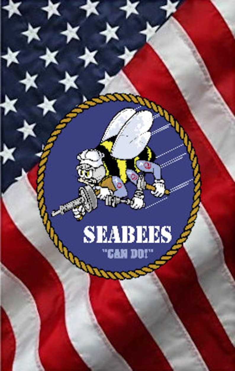 Seabees on US Flag - Etsy