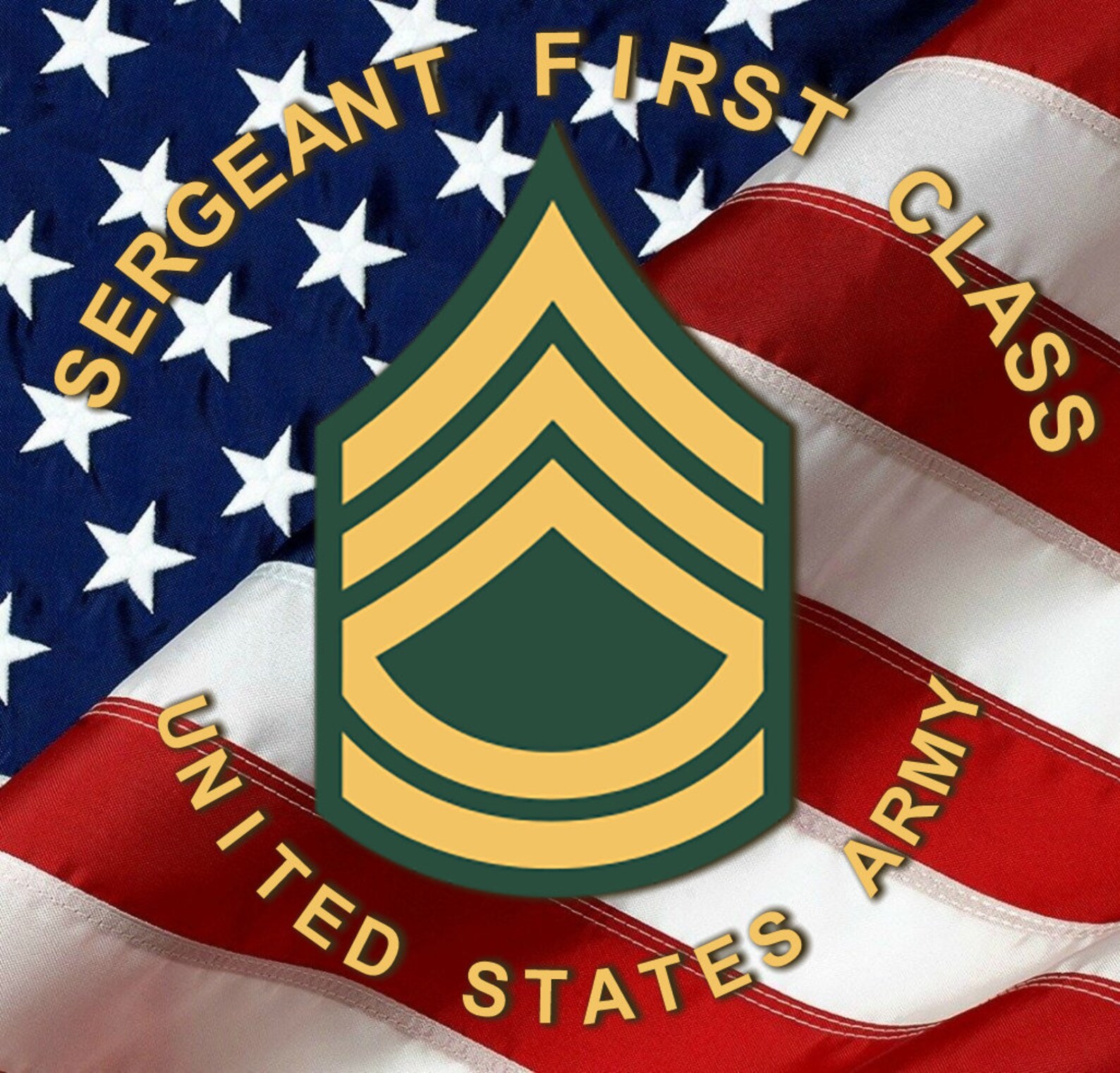 US Army SFC on Flag - Etsy