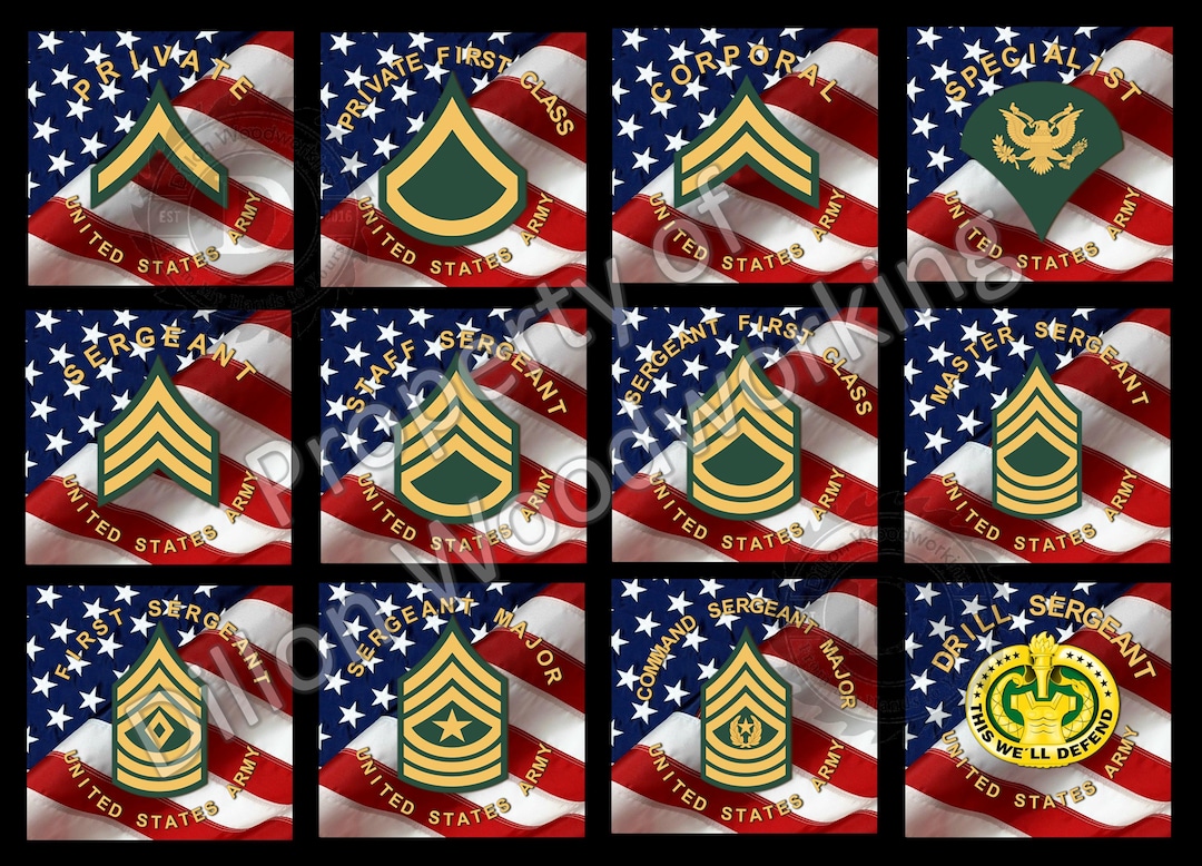 US Army Enlisted Rank Pen Blanks - Etsy UK