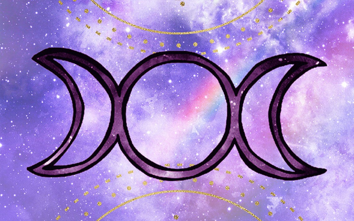 Purple Triple Moon - Etsy