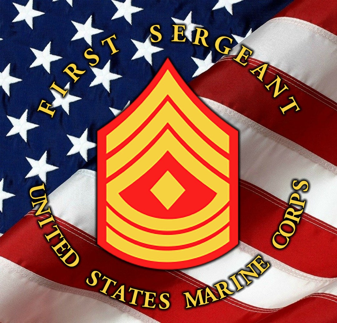 US Marine 1SGT on Flag - Etsy