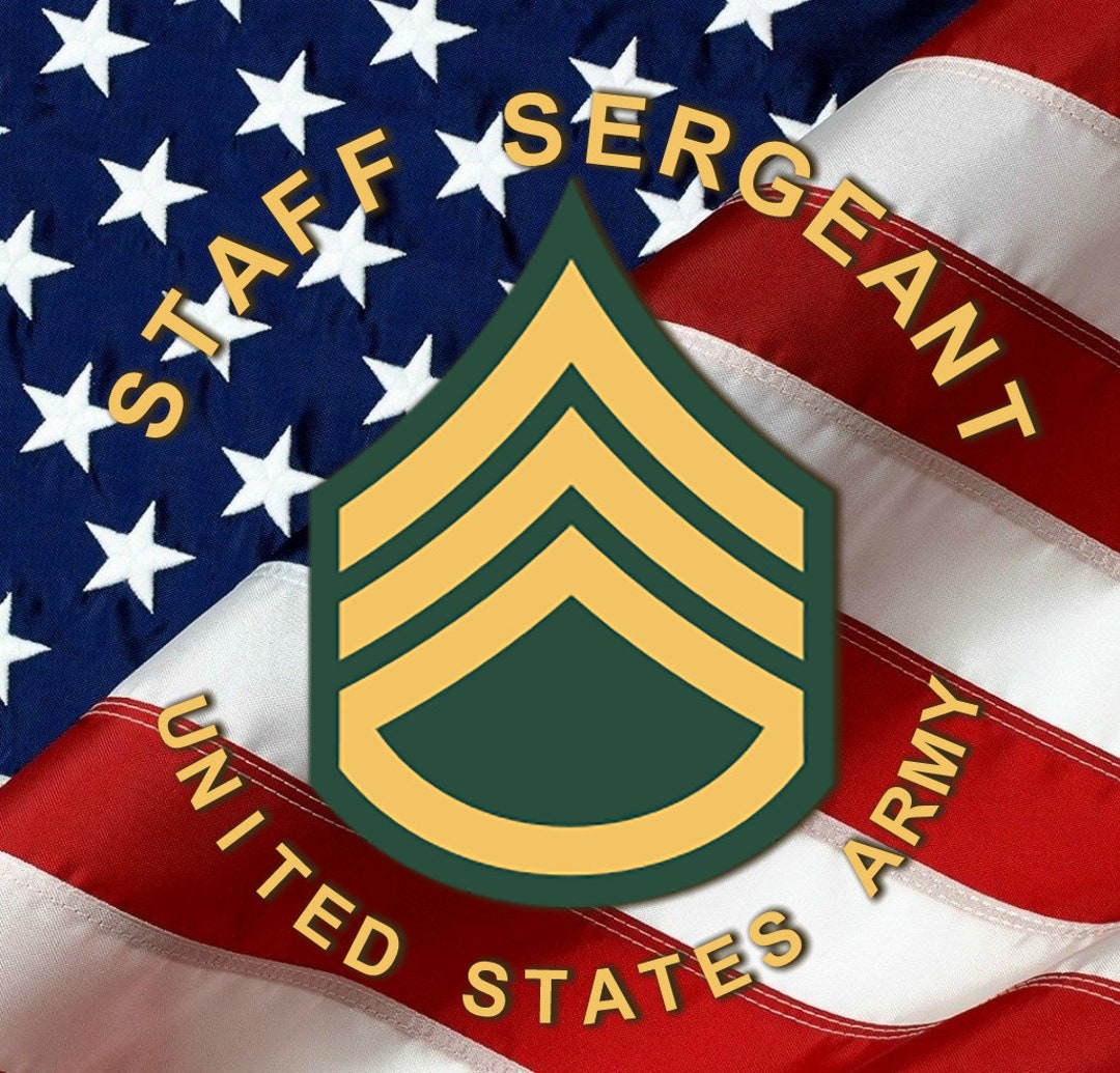 US Army SSG on Flag - Etsy