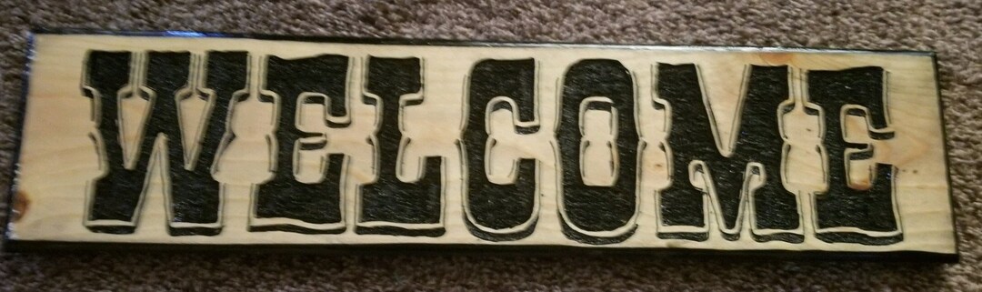 Hand Routed Welcome Sign - Etsy