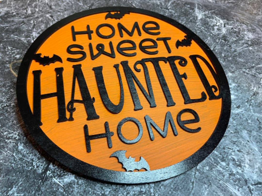 Haunted Home Sign - Etsy