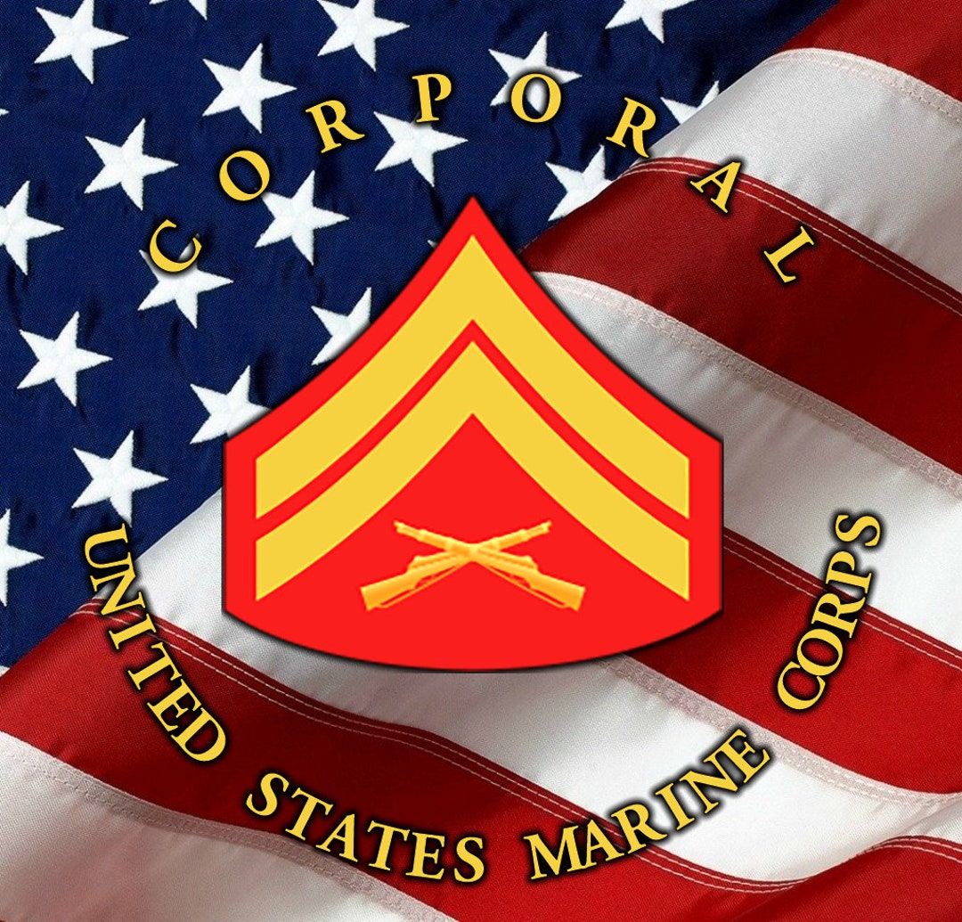 US Marine CPL on Flag - Etsy