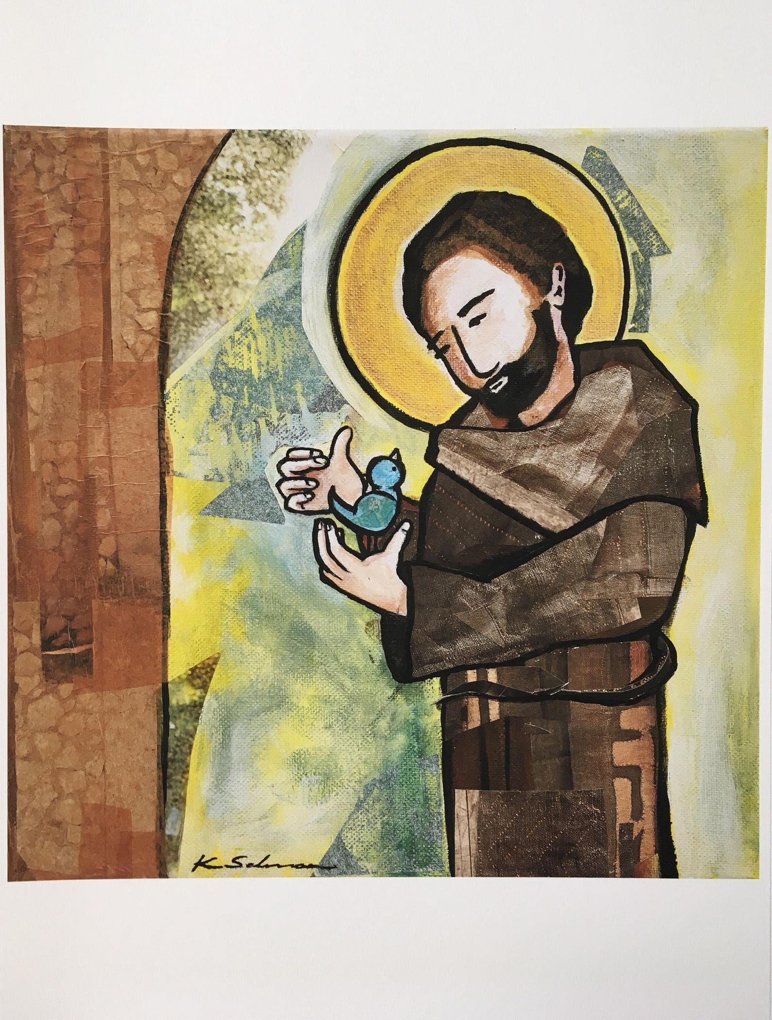 St. Francis of Assisi, Art of St. Francis, St. Francis Modern Painting ...