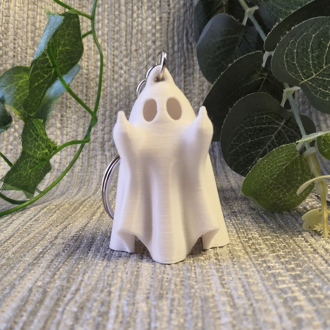 Rude Ghost Keyring, Funny Ghost Gift, Middle Finger Ghost, Halloween ...